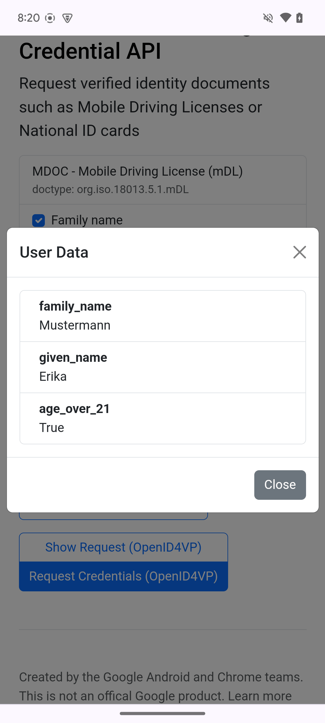 Digital Credentials API のオリジン トライアルのご紹介 | Blog | Chrome for Developers
