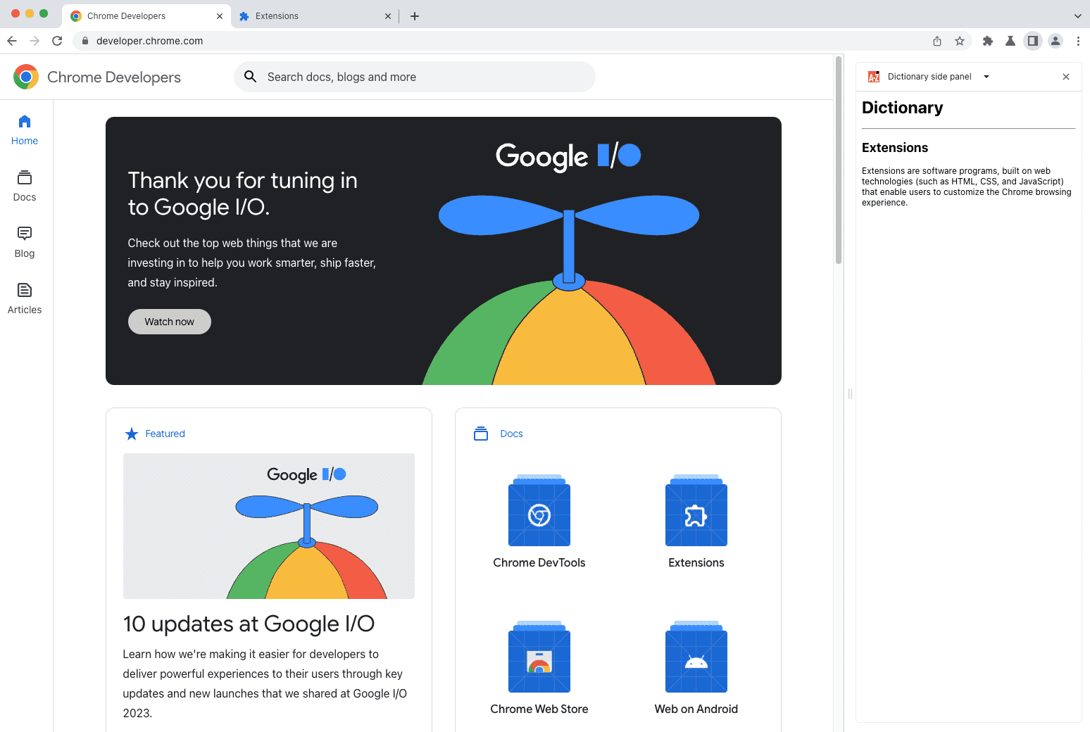 利用新的 Side Panel API 设计卓越的用户体验 | Blog | Chrome for Developers