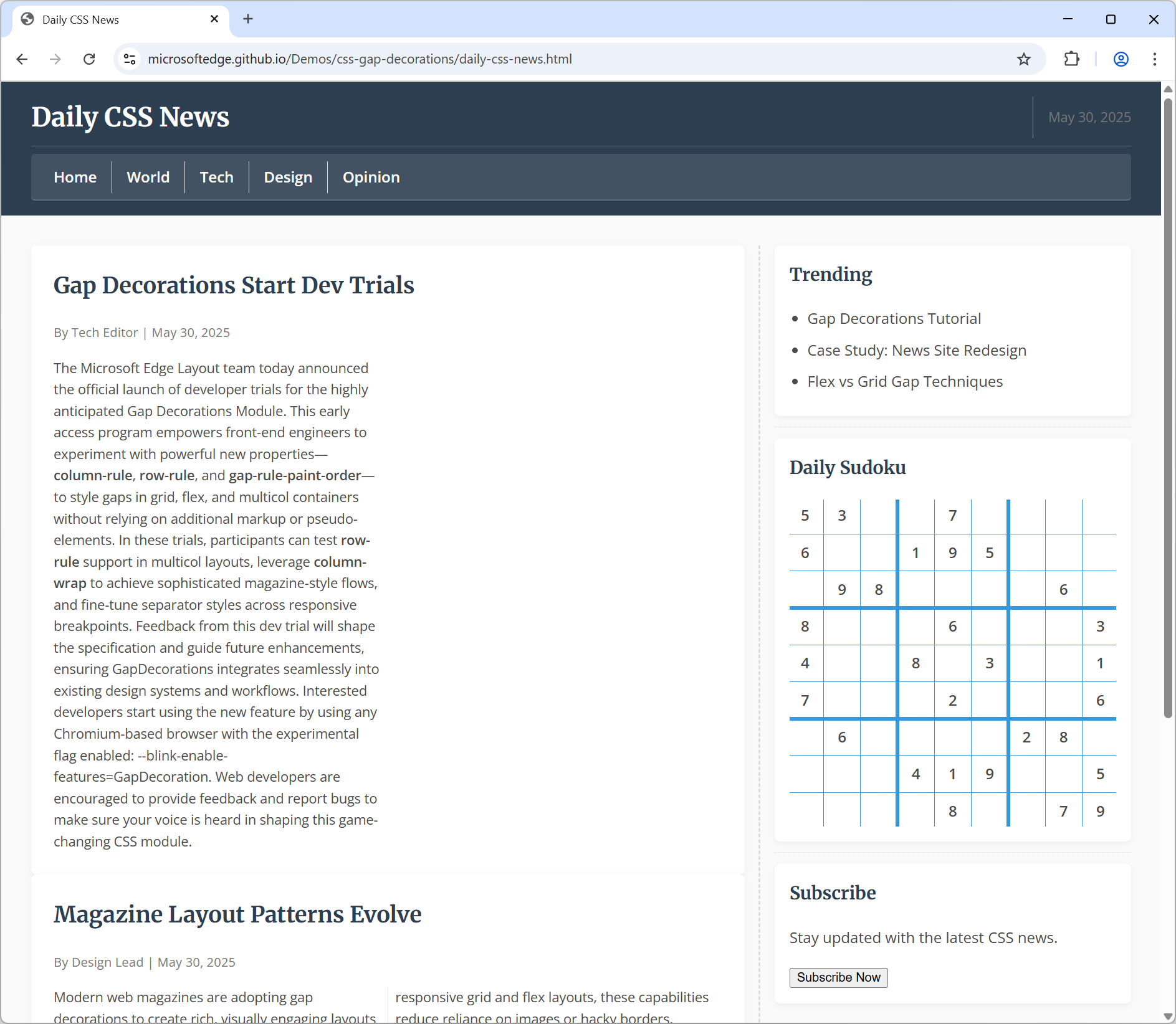 A new way to style gaps in CSS | Blog | Chrome for Developers