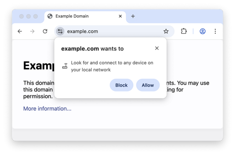 New permission prompt for Local Network Access | Blog | Chrome for ...