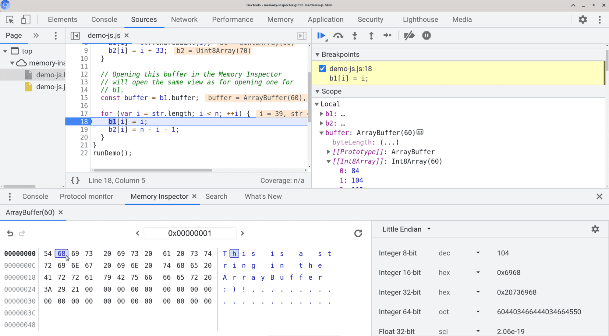 Introducing the Memory Inspector | Blog | Chrome for Developers