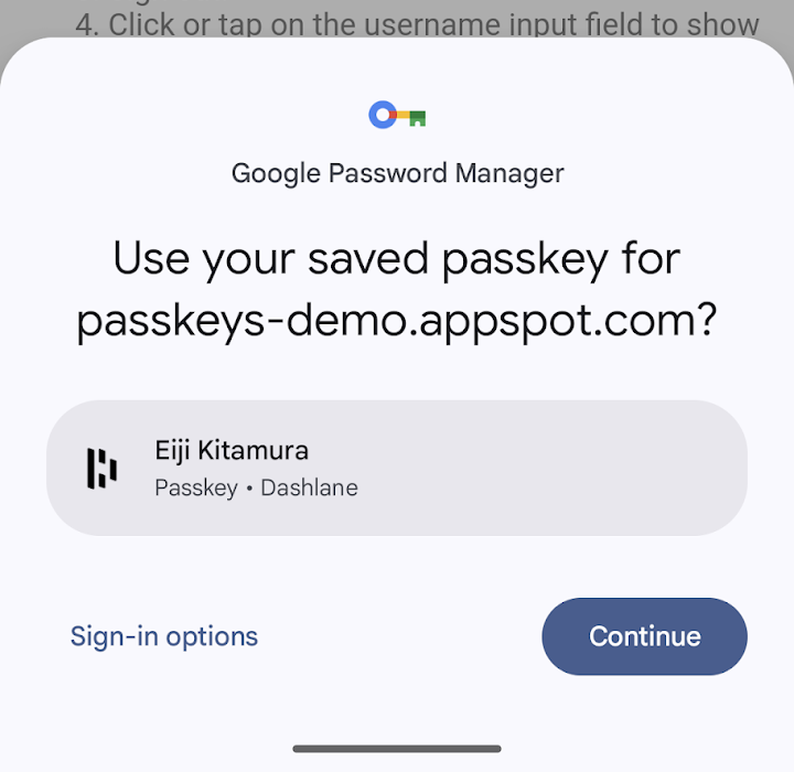 Passkeys UX updates on Chrome on Android | Blog | Chrome for Developers