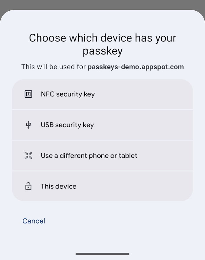 Passkeys UX updates on Chrome on Android | Blog | Chrome for Developers