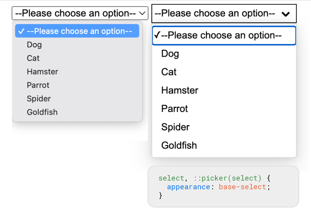 Request for developer feedback: customizable select | Blog | Chrome for ...