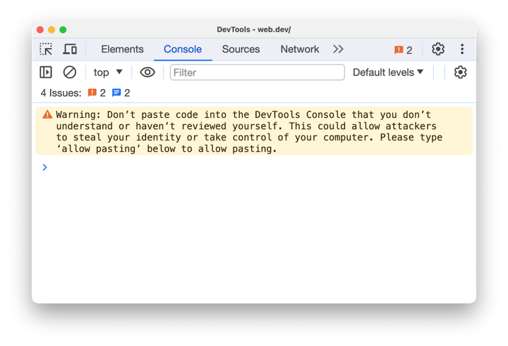 Como o Chrome DevTools ajuda na defesa contra ataques auto-XSS. | Blog | Chrome for Developers