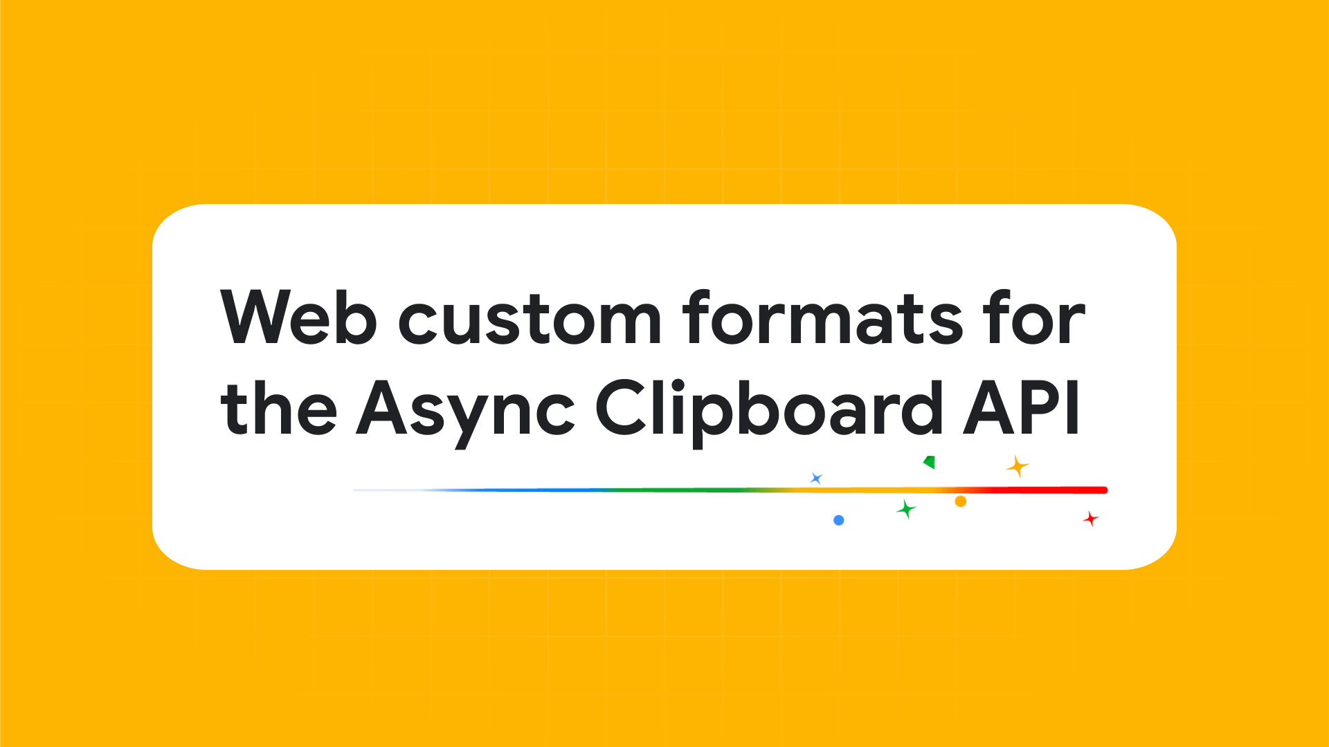Async Clipboard API 的 Web 自定义格式 | Blog | Chrome for Developers