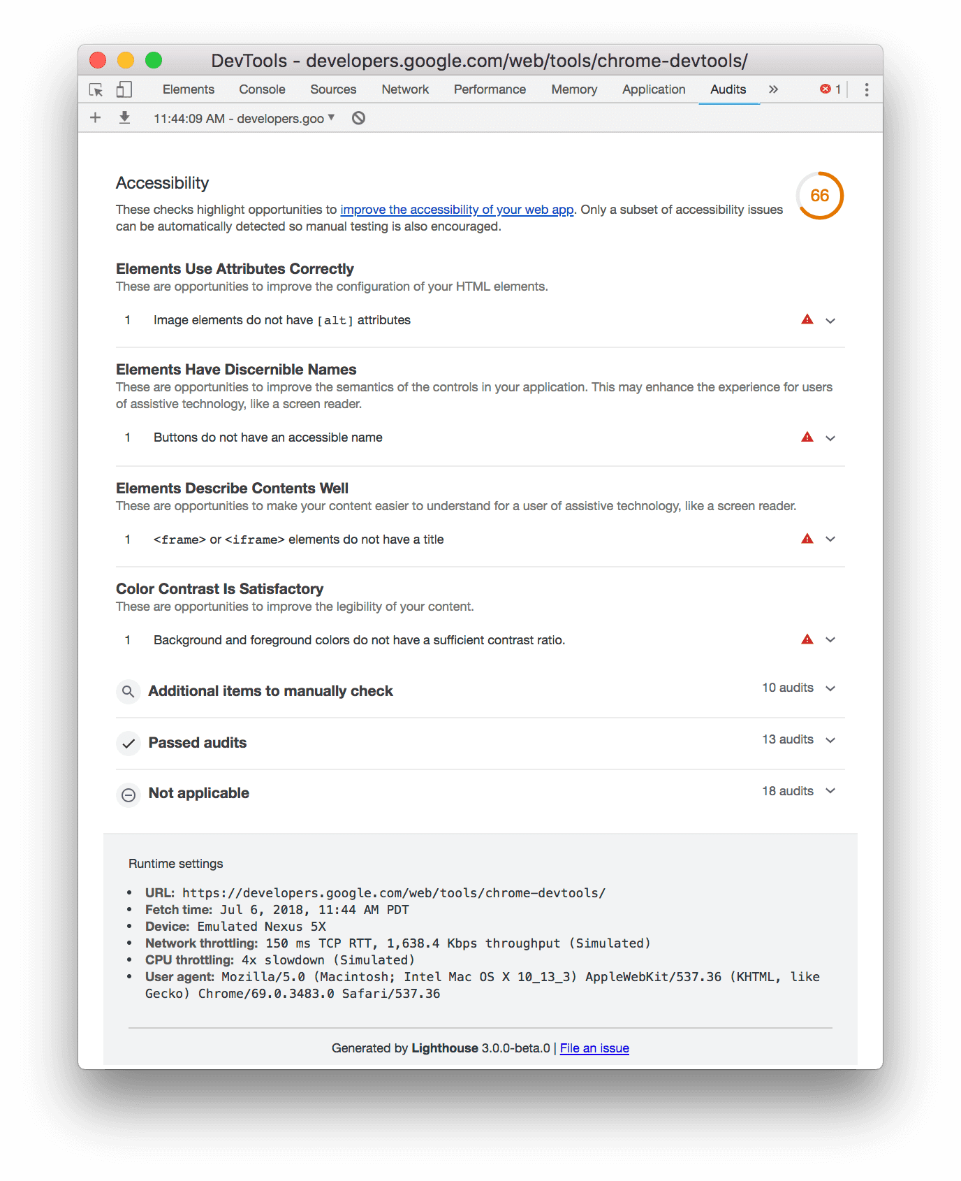 Accessibility features reference | Chrome DevTools | Chrome for Developers