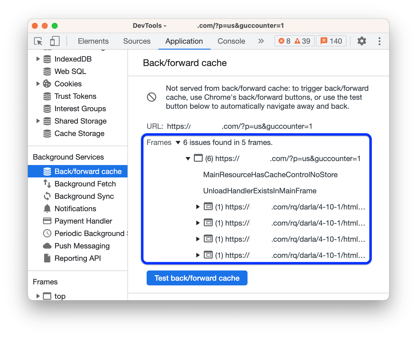 Test back/forward cache | Chrome DevTools | Chrome for Developers