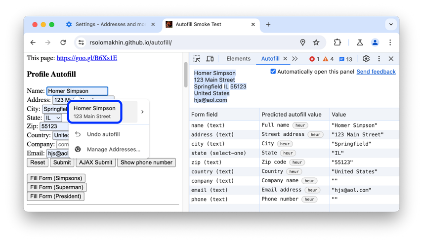 Isi otomatis: Memeriksa dan men-debug alamat yang disimpan | Chrome DevTools | Chrome for Developers