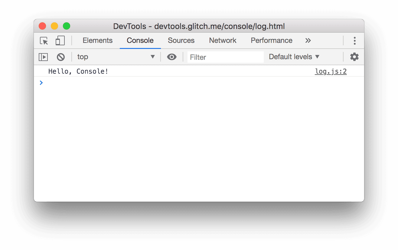 Console의 메시지 로그 | Chrome DevTools | Chrome for Developers