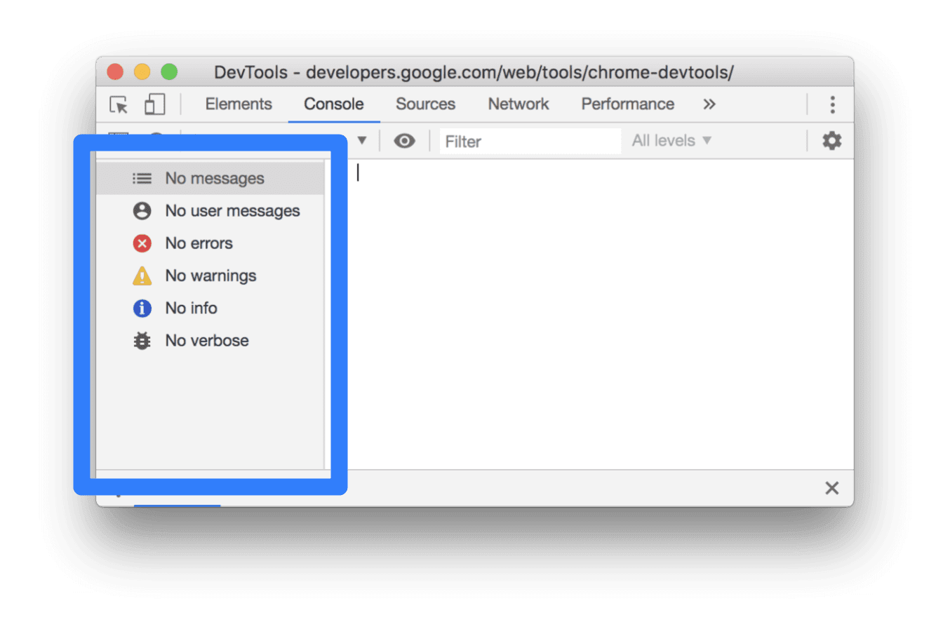 Referência de recursos do console | Chrome DevTools | Chrome for Developers