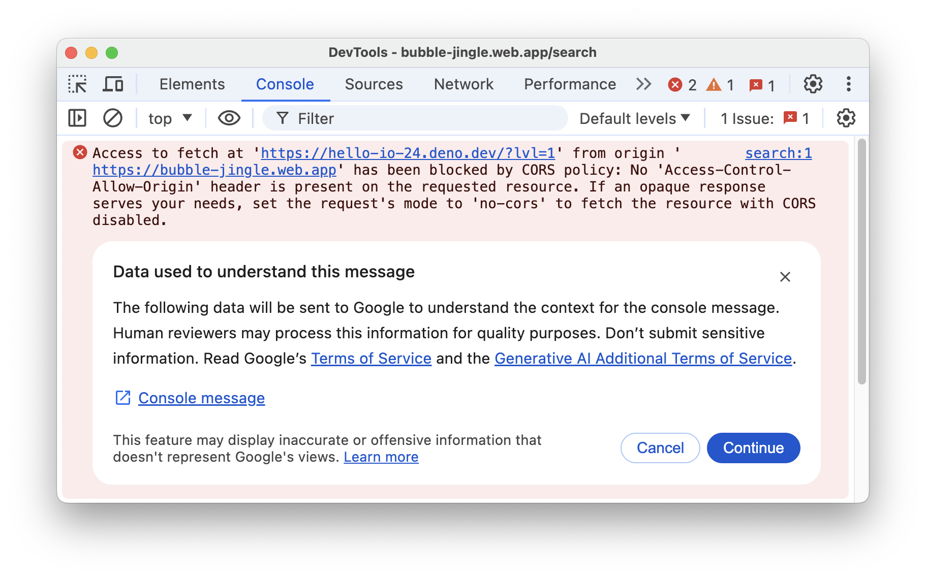 Console Insights Understand Errors And Warnings Better With Gemini Chrome Devtools Chrome