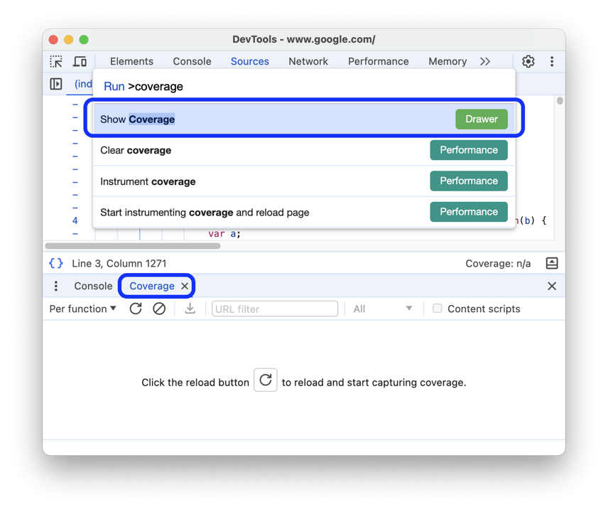 対象範囲: 使用していない JavaScript と CSS を見つける | Chrome DevTools | Chrome for Developers