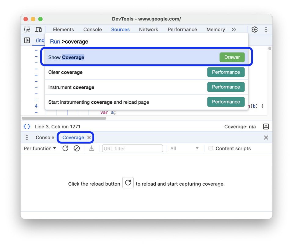 Copertura Trova Codice Javascript E Css Inutilizzato Chrome Devtools Chrome For Developers