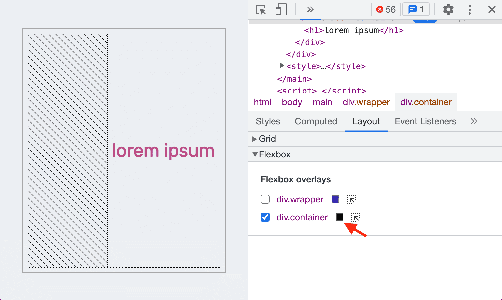 Inspecciona y depura diseños de flexbox de CSS | Chrome DevTools ...