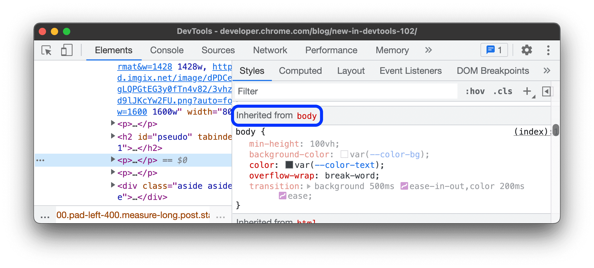 Referencia de las funciones de CSS | Chrome DevTools | Chrome for Developers