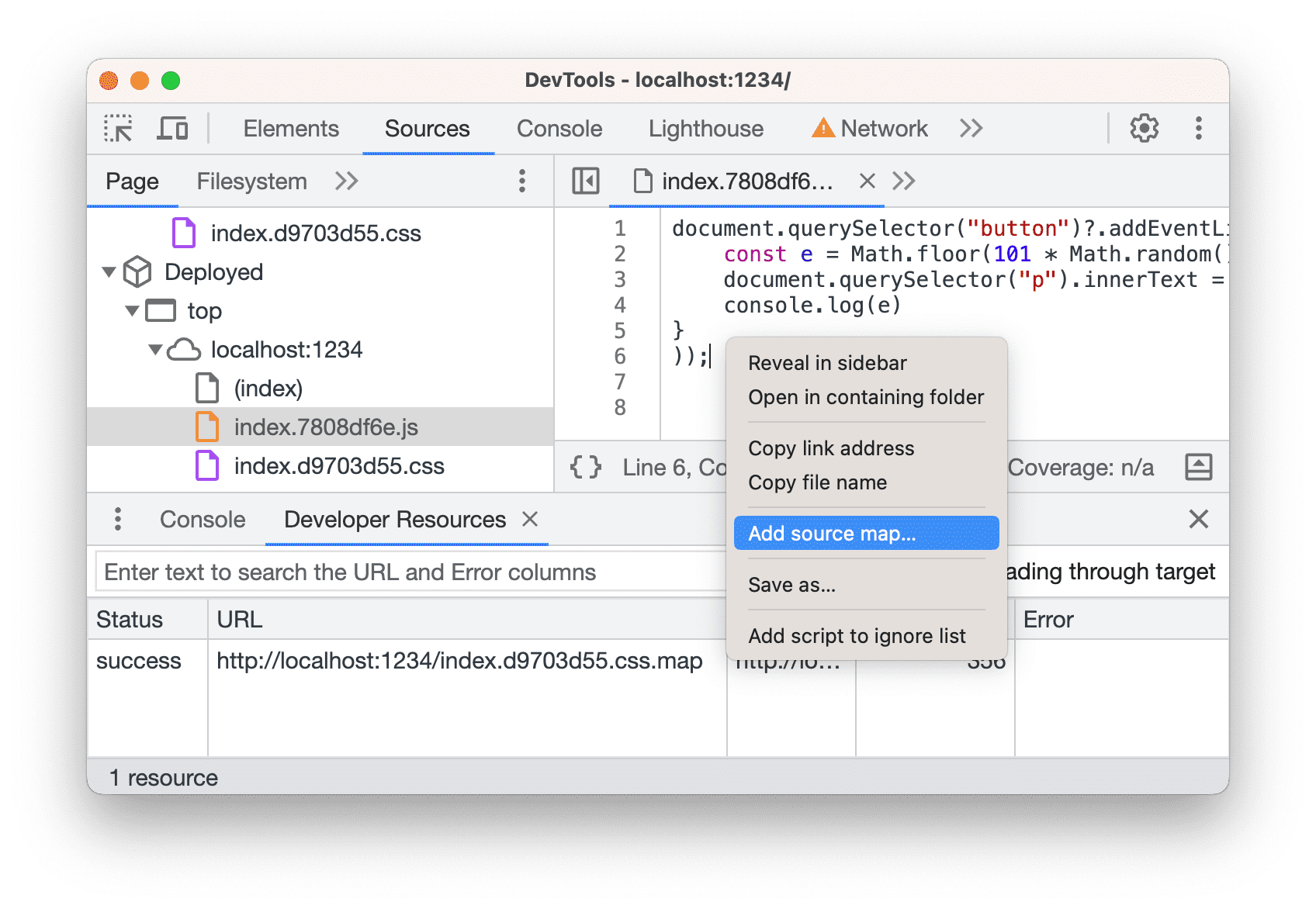 Developer Resources: View and manually load source maps | Chrome DevTools | Chrome for Developers