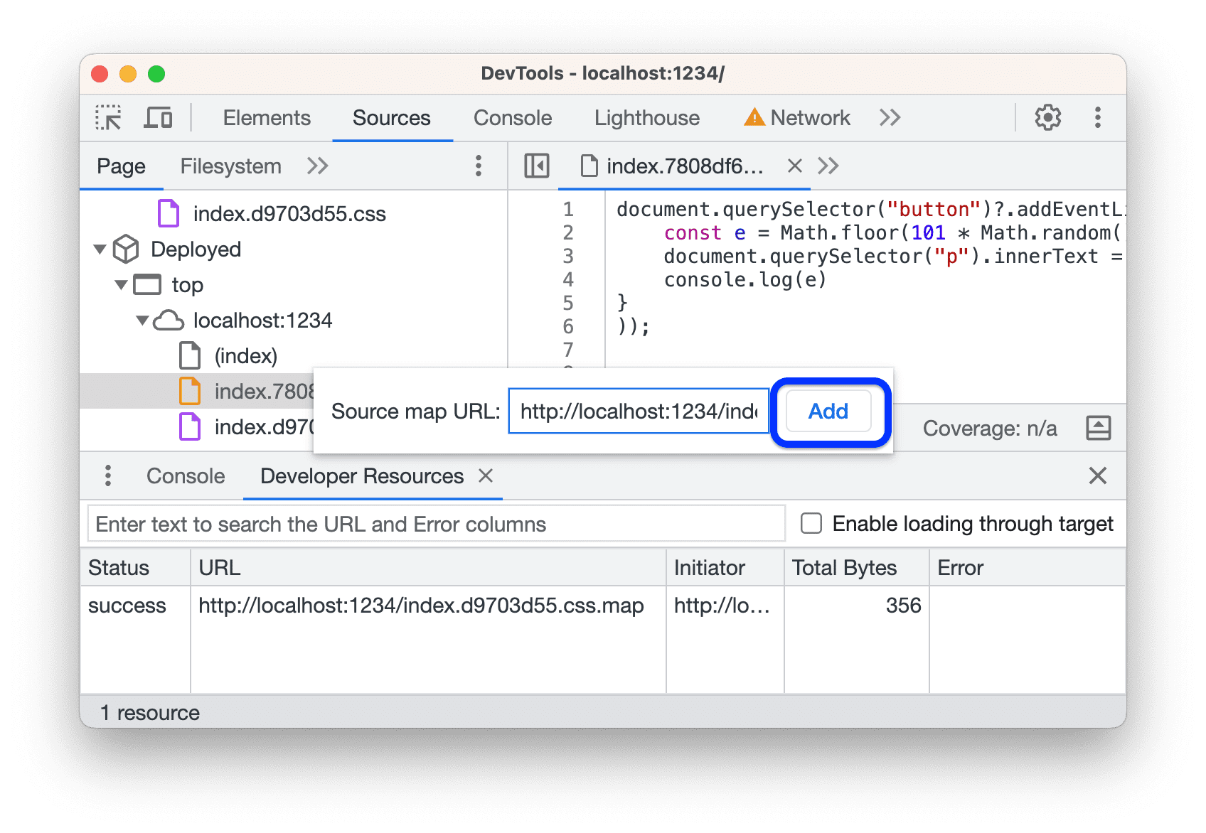 Developer Resources: View and manually load source maps | Chrome DevTools | Chrome for Developers
