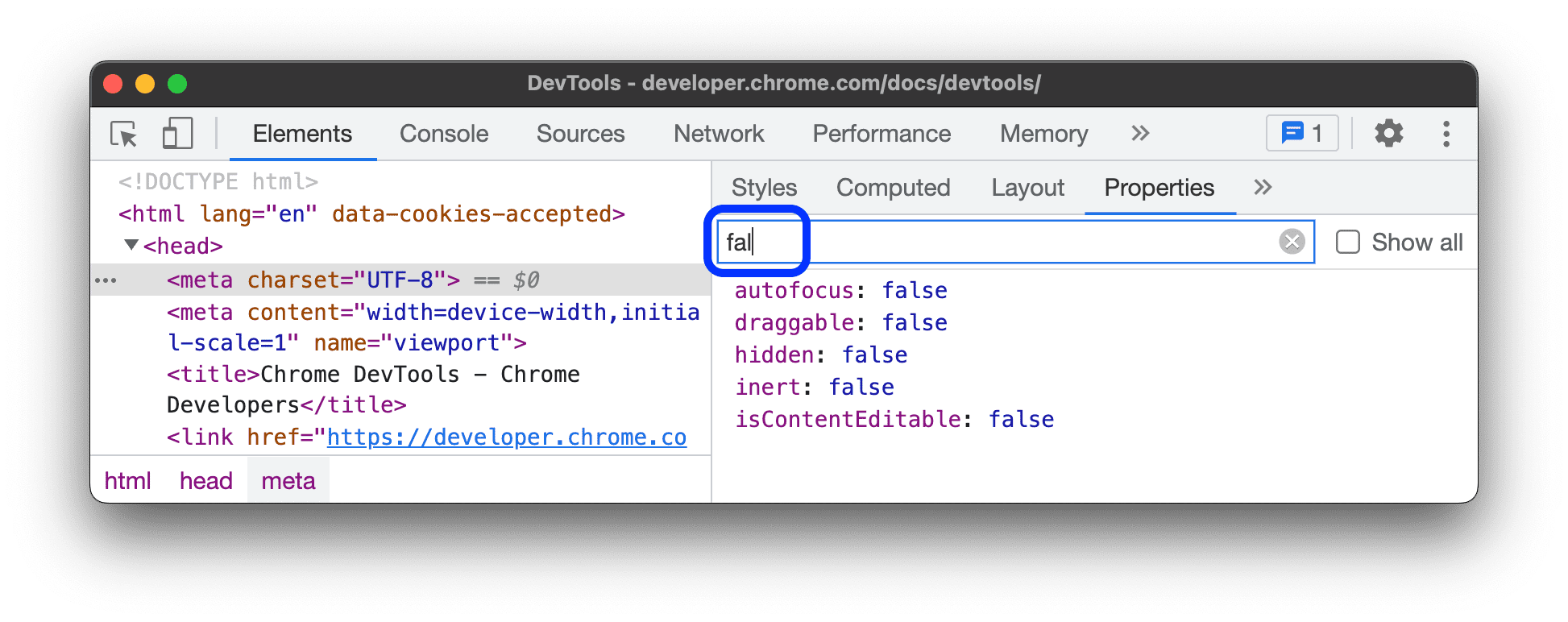 查看 DOM 对象的属性 | Chrome DevTools | Chrome for Developers