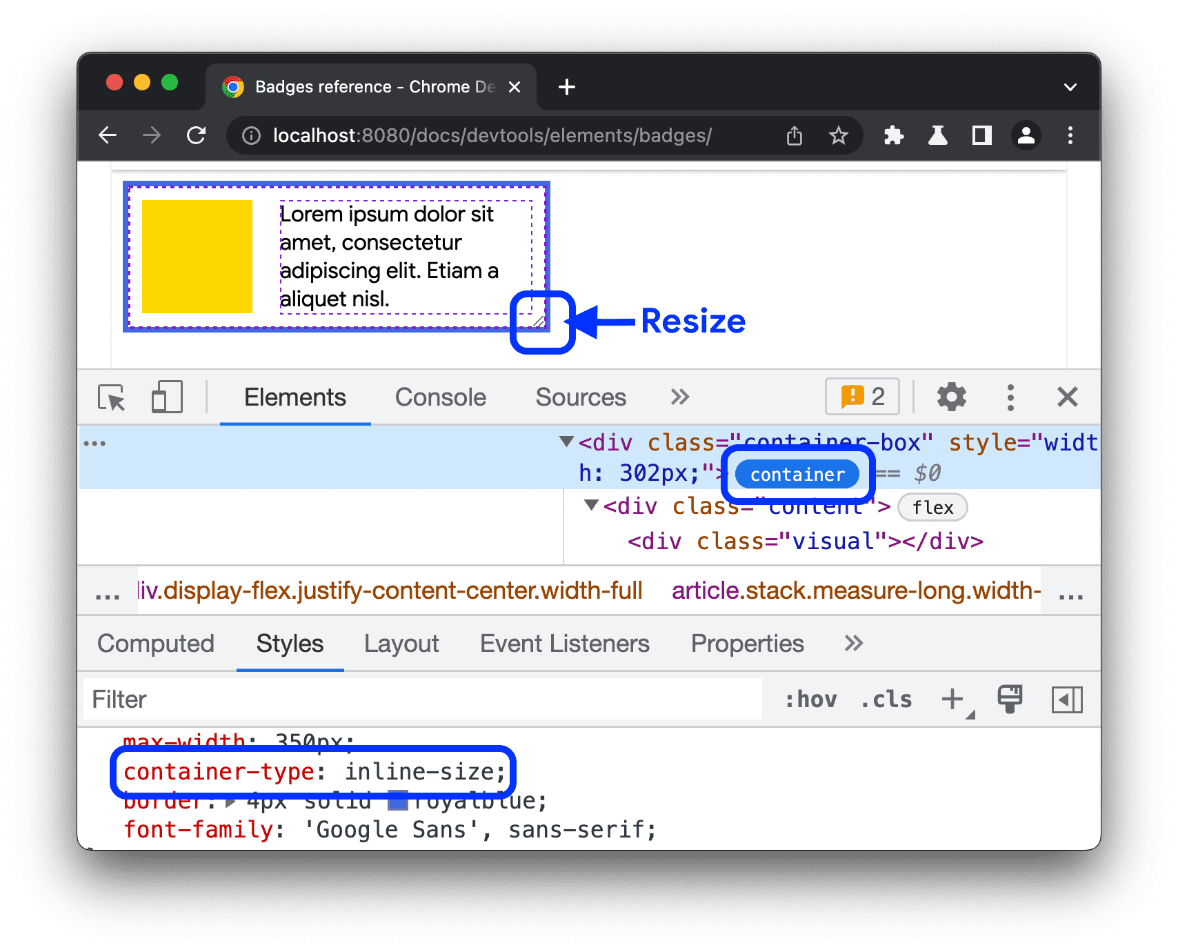 Badges reference | Chrome DevTools | Chrome for Developers