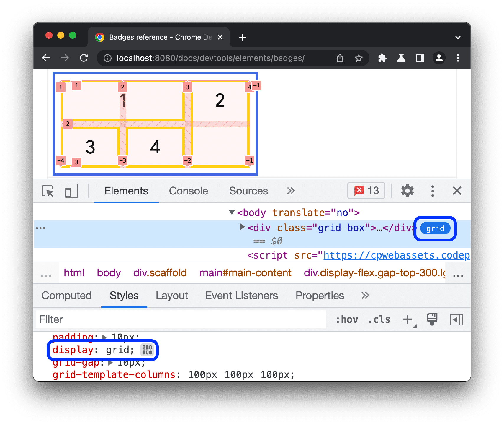 Badges reference | Chrome DevTools | Chrome for Developers