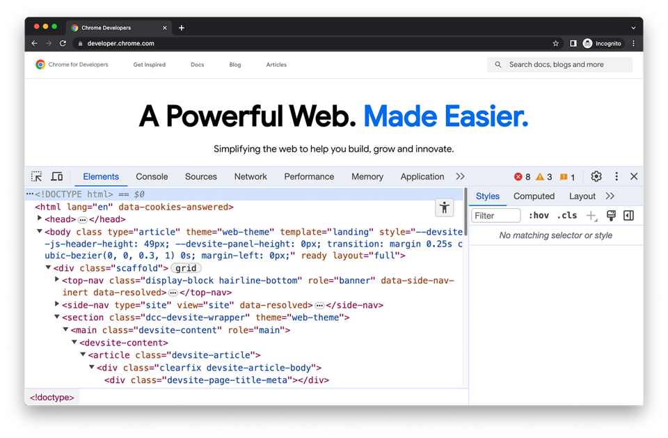 เครื่องมือสำหรับนักพัฒนาเว็บใน Chrome Chrome Devtools Chrome For 4257
