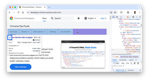 Inspect mode: Quickly analyze element properties | Chrome DevTools ...