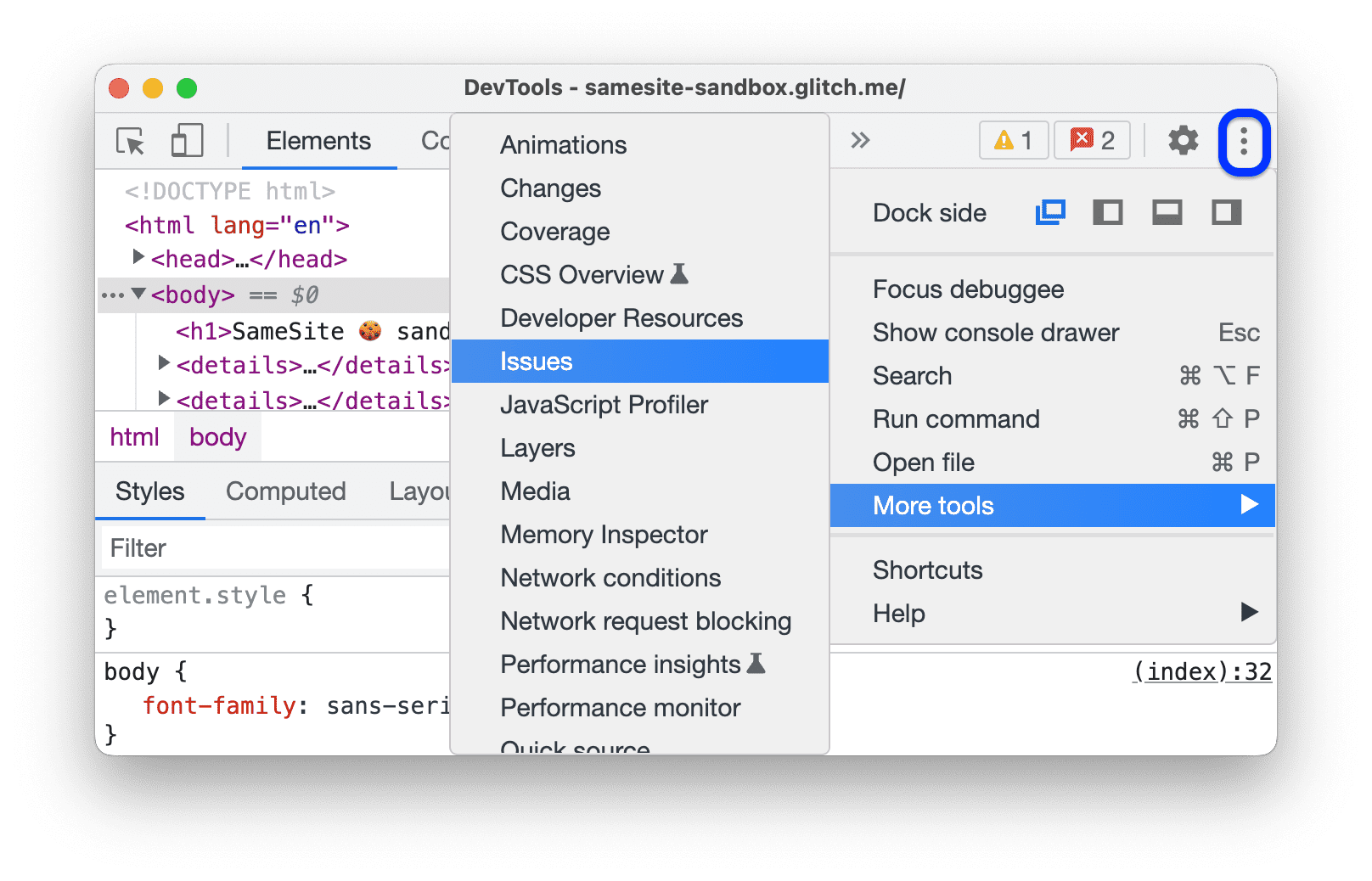 Issues Find And Fix Problems Chrome Devtools Chrome For Developers
