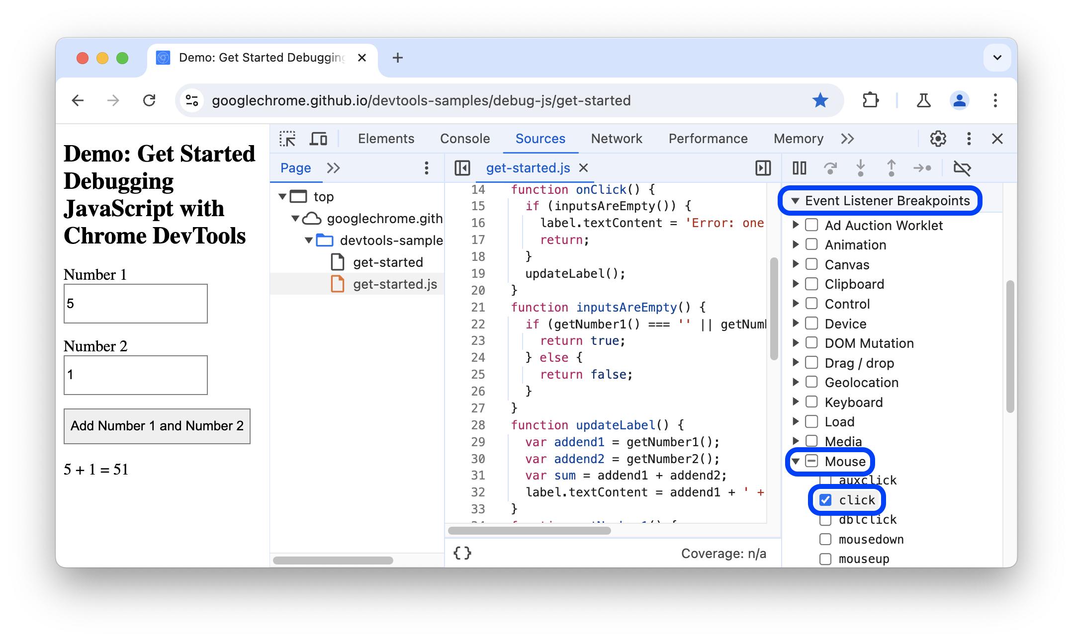 Depurar o JavaScript | Chrome DevTools | Chrome for Developers