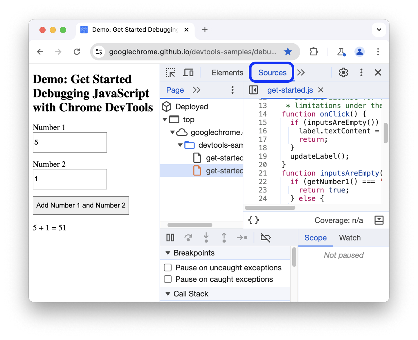 JavaScript-Fehler beheben | Chrome DevTools | Chrome for Developers