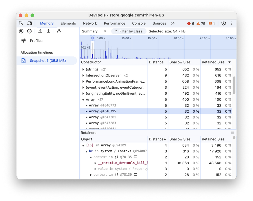 How to Use the Allocation Timeline Tool | Chrome DevTools | Chrome for Developers