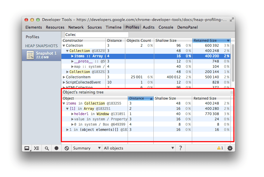 Memory terminology | Chrome DevTools | Chrome for Developers
