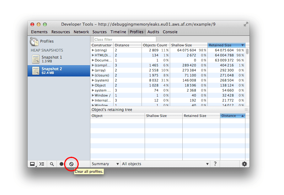 Record heap snapshots | DevTools | Chrome for Developers