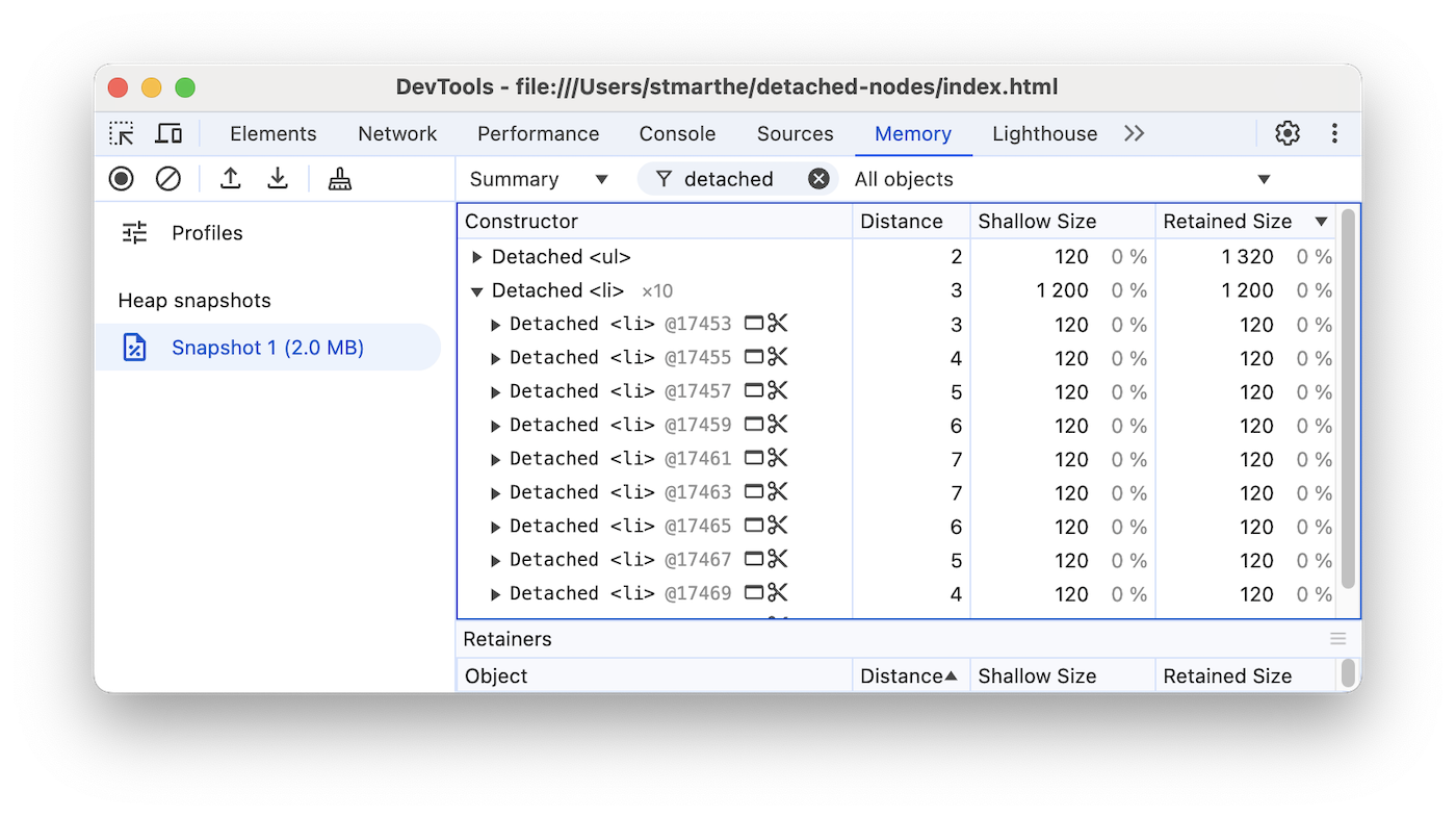 Fix memory problems | Chrome DevTools | Chrome for Developers