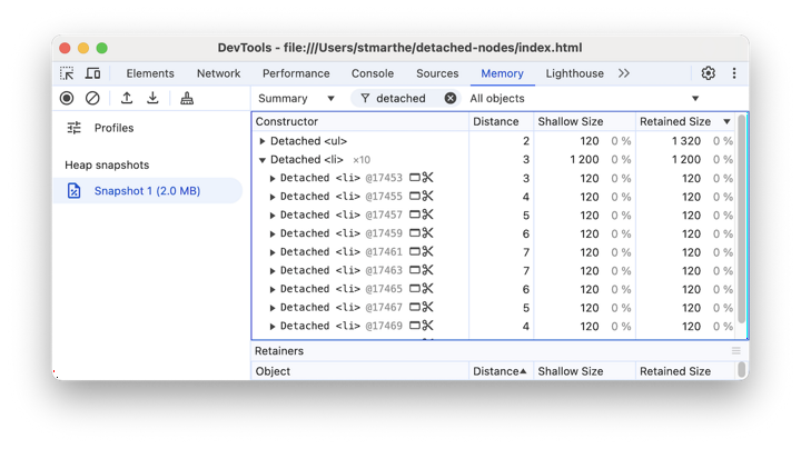 메모리 문제 해결 | Chrome DevTools | Chrome for Developers