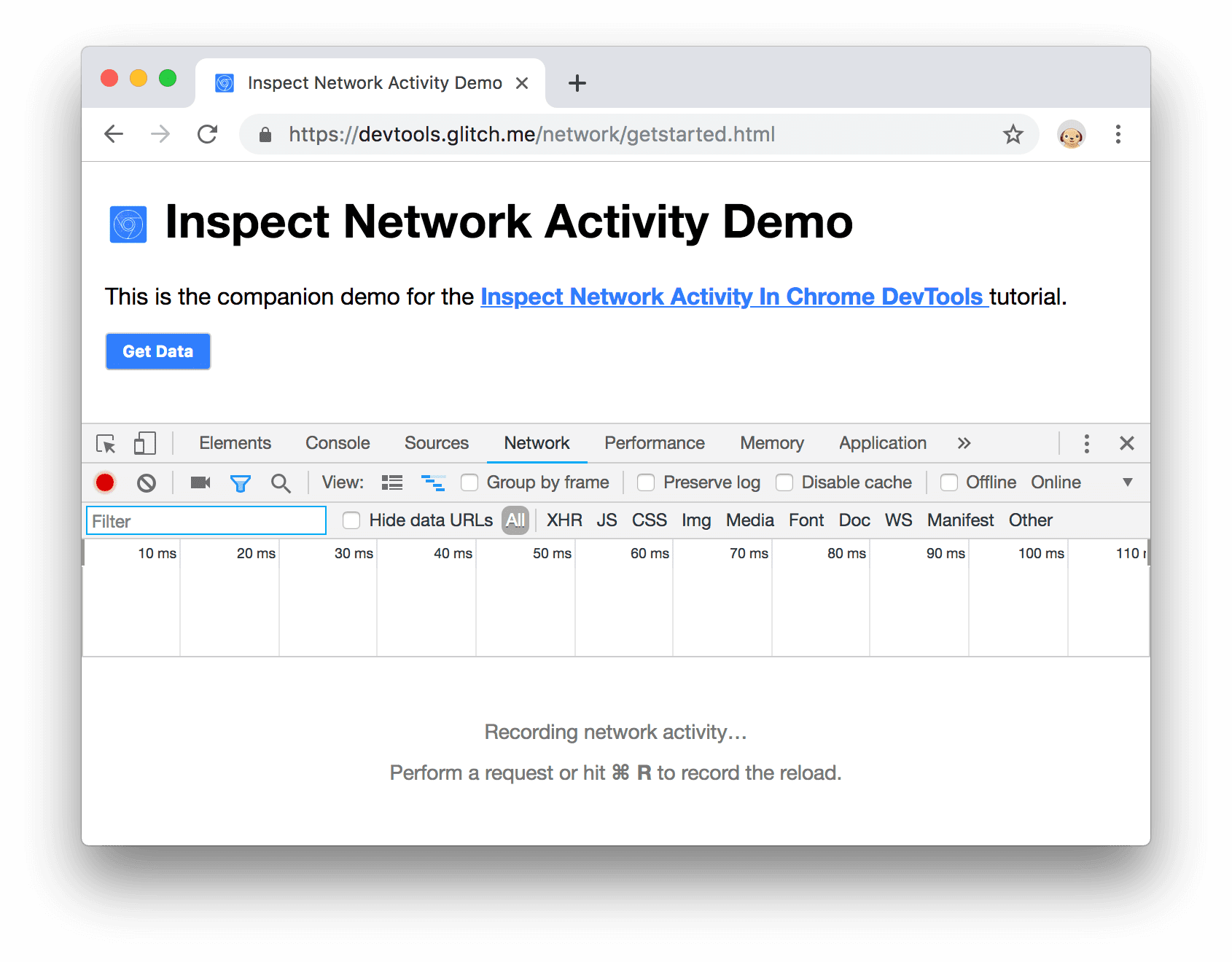 Cómo inspeccionar la actividad de red | Chrome DevTools | Chrome for Developers