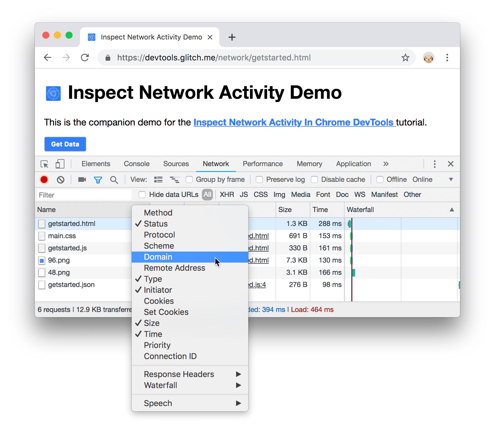 Inspect network activity | Chrome DevTools | Chrome for Developers