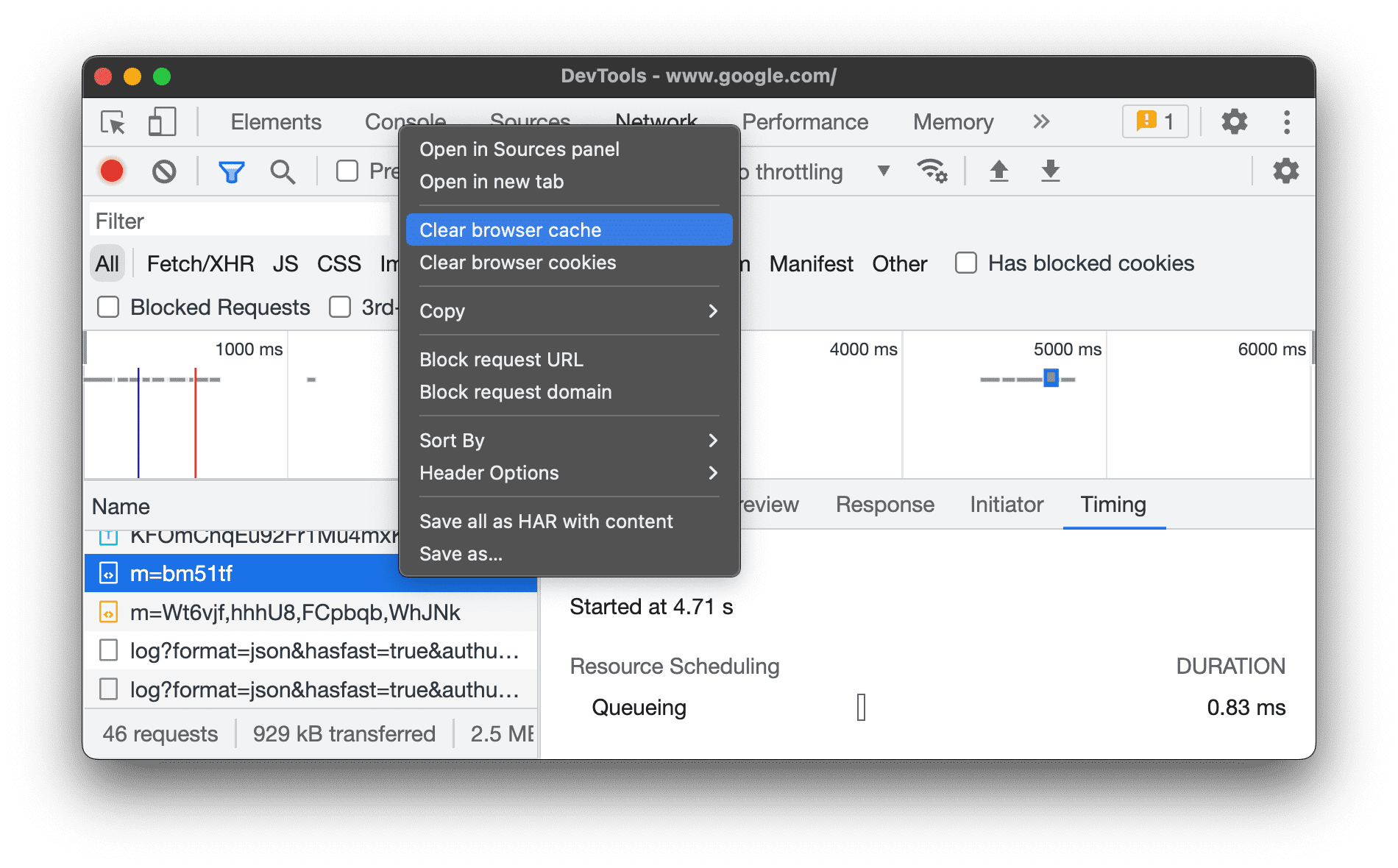 Referencia de las funciones de red | Chrome DevTools | Chrome for Developers