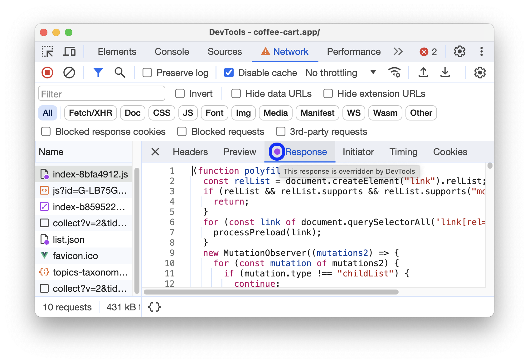 로컬에서 웹 콘텐츠 및 HTTP 응답 헤더 재정의 | Chrome DevTools | Chrome for Developers