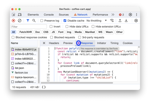 Override web content and HTTP response headers locally | Chrome DevTools | Chrome for Developers
