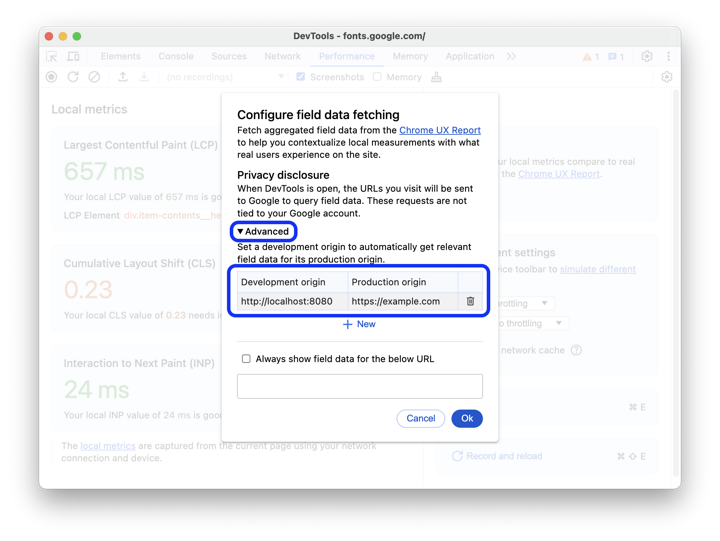 Performance panel: Analyze your website's performance | Chrome DevTools ...