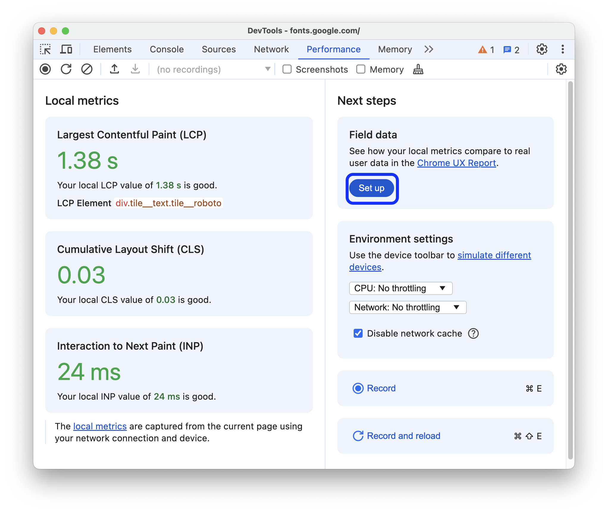 Panel de rendimiento: analiza el rendimiento de tu sitio web | Chrome DevTools | Chrome for ...