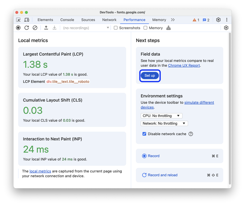 Panel de rendimiento: analiza el rendimiento de tu sitio web | Chrome DevTools | Chrome for ...