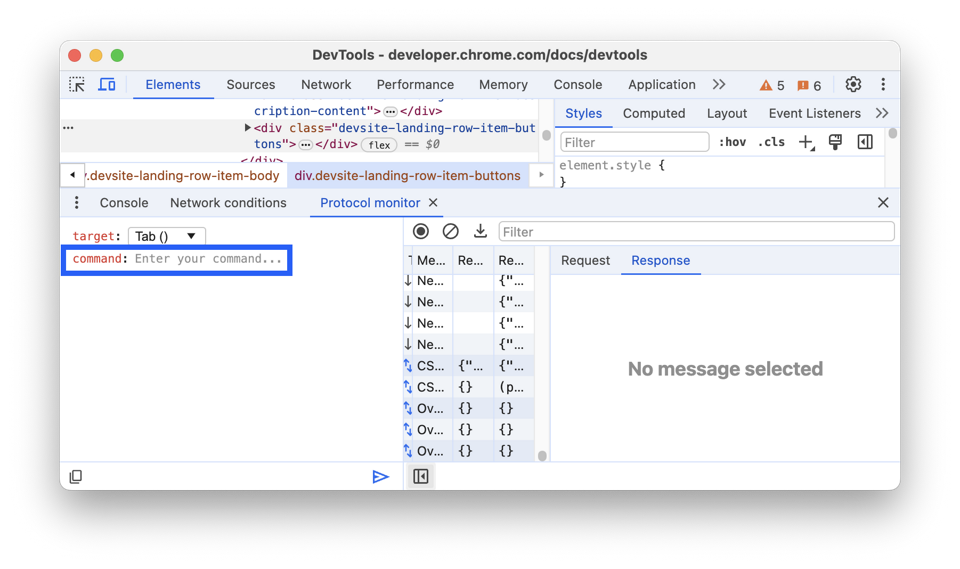 通訊協定監控:查看及傳送 Cdp 要求 Chrome Devtools Chrome For Developers