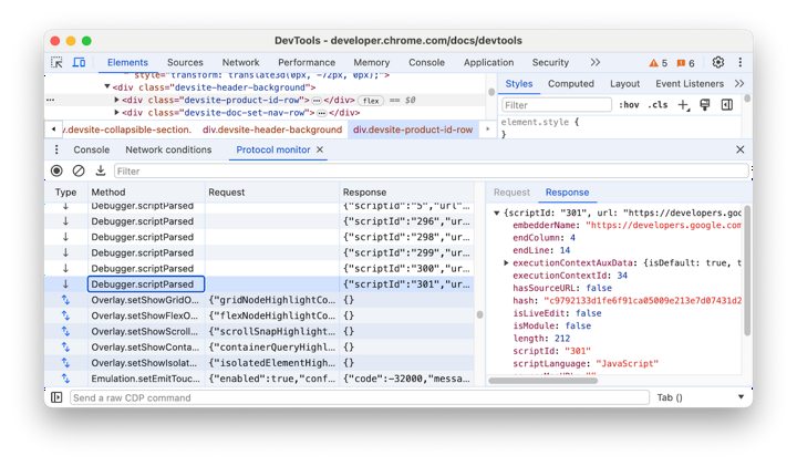通訊協定監控:查看及傳送 Cdp 要求 Chrome Devtools Chrome For Developers