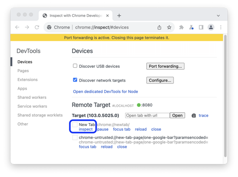 Accede a los servidores locales y las instancias de Chrome con la redirección de puertos ...