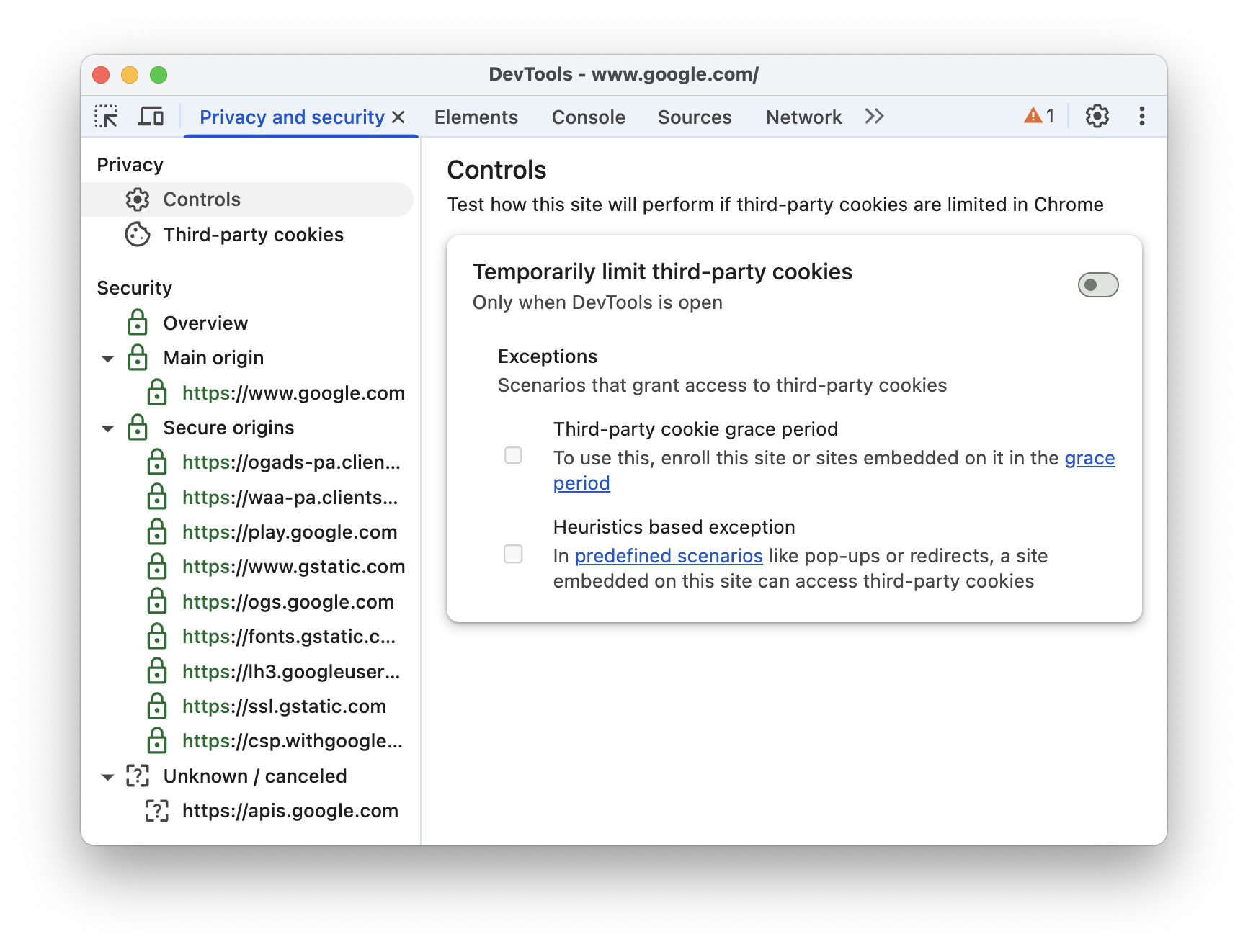 隐私和安全”面板 Chrome Devtools Chrome For Developers