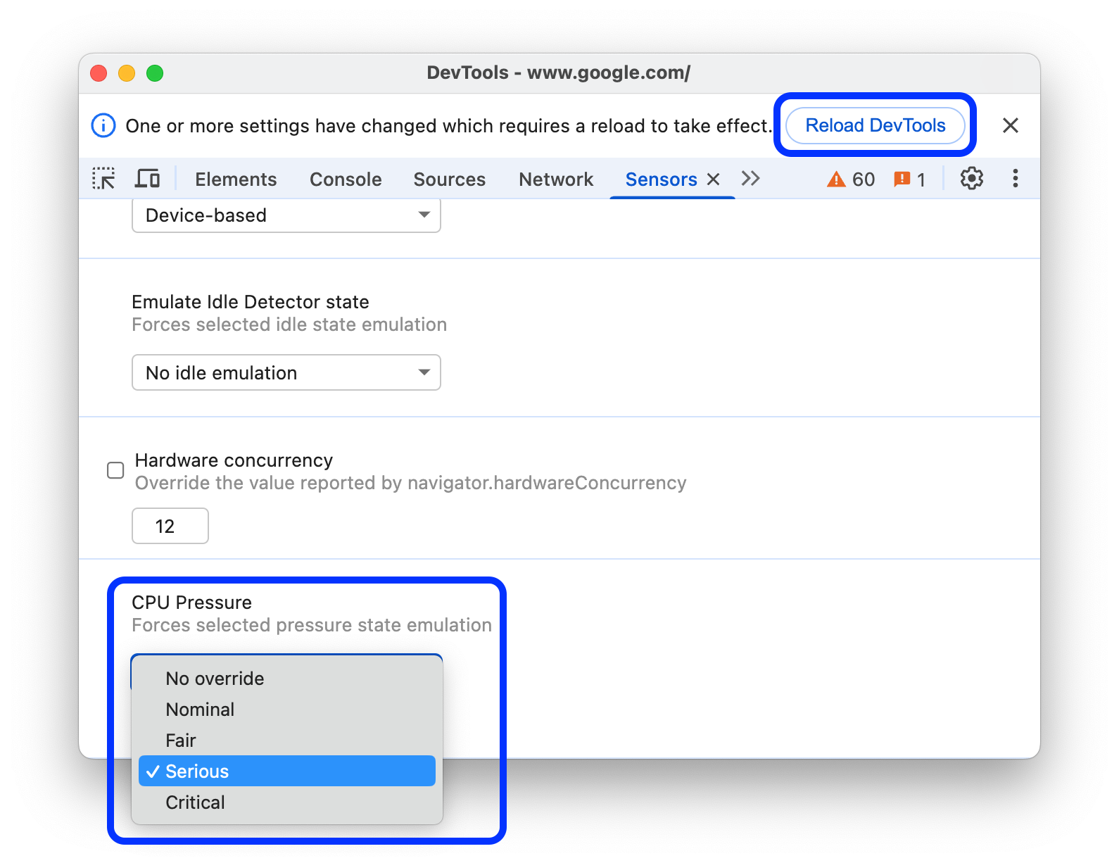 Sensors Emulate Device Sensors Chrome Devtools Chrome For Developers