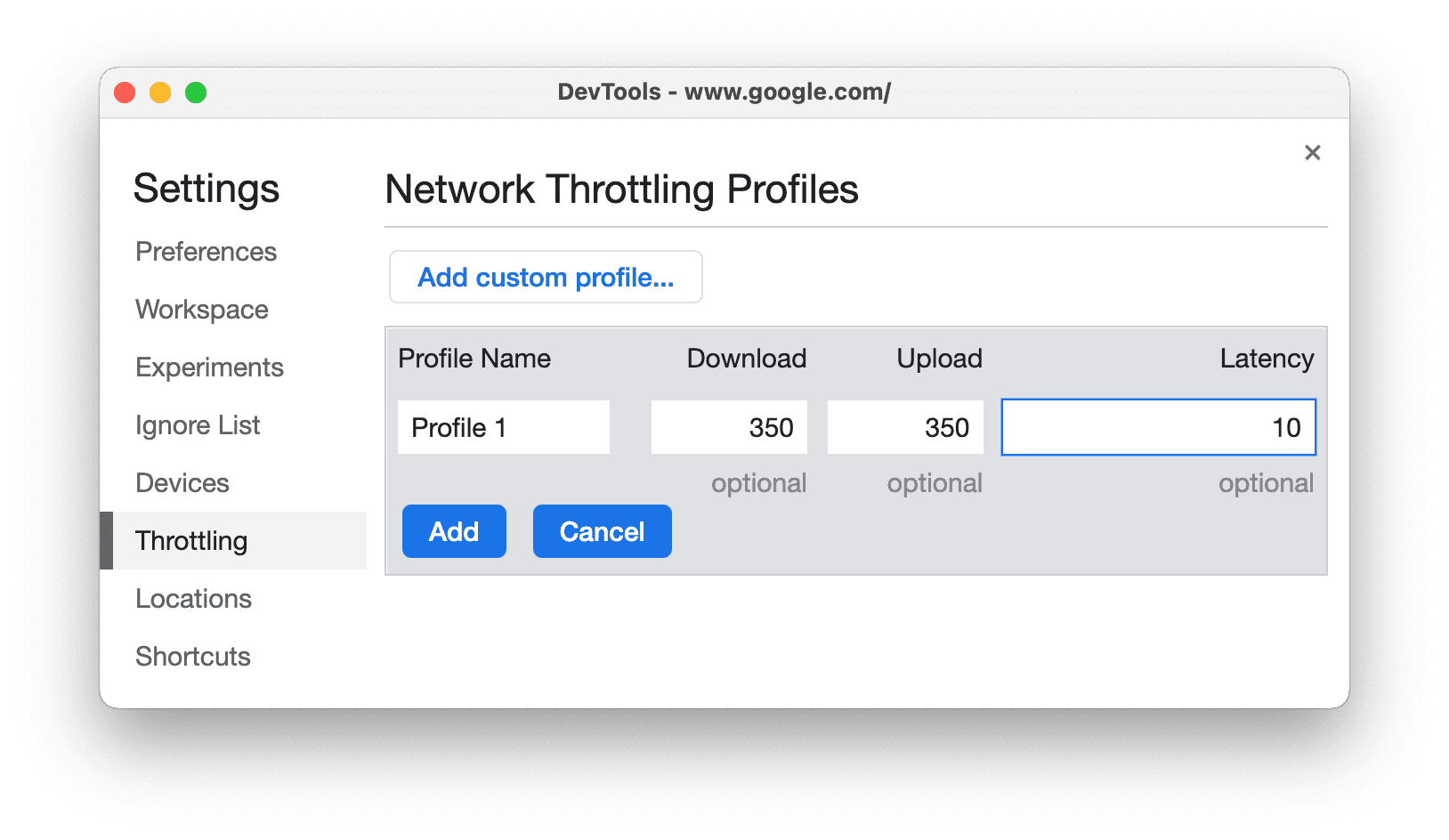 Throttling | DevTools | Chrome for Developers