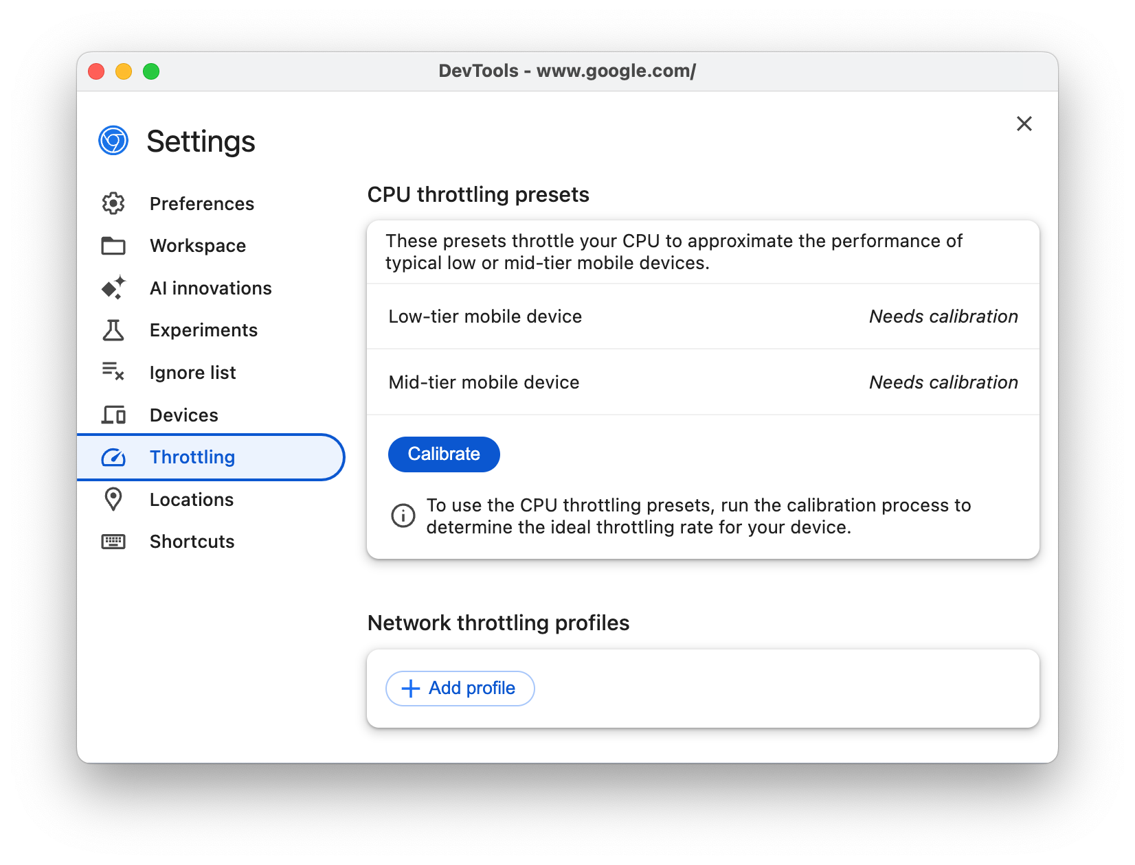 Throttling | Chrome DevTools | Chrome for Developers